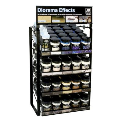 China Spray Paint Metal Display Stands Tin Beer Can Display Shelf For Supermarket for sale