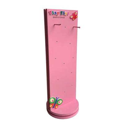 China Double Sided Hair Extension Display Rack Wooden Hair Extension Display Stand for sale