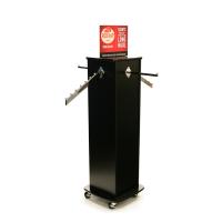 China Classical Gridwall Display Racks Double Sided Free Standing Grid Wall With Wheels for sale