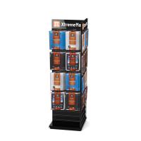 China Classical Gridwall Display Racks Double Sided Free Standing Grid Wall With Wheels for sale