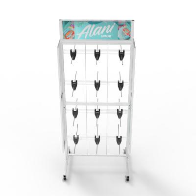 China Supermarkets Snack Metal Display Stands Customizable Fast Food Metal Display Rack for sale