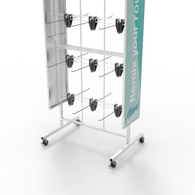 China Supermarkets Snack Metal Display Stands Customizable Fast Food Metal Display Rack for sale