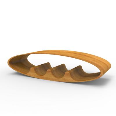 China Displaying Wooden Wine Racks Countertop Wine Bottle Holder Stand for sale