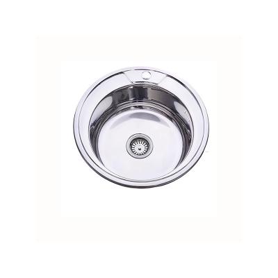 China 510 industrial elegant and stylish topmount round bowl ss kitchen sink for sale