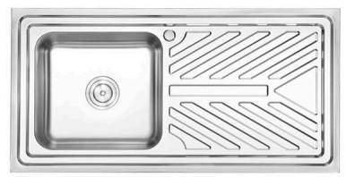 China 100*50CM plating or satin Long Kitchen sink Stainless steel sanitaryware price for sale