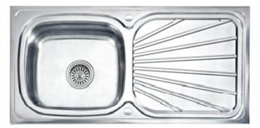 China 100*50CM #201 brush kitchen long stainless steel sink for sale