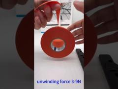 Tape de harnais de fil de tissu orange avec une excellente abrasion et une protection thermique