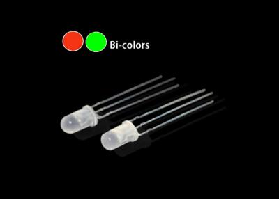 China Super 3mm 5mm round bi-colors high lumens red-white LED diodes with CC CA for sale