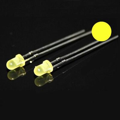 China Factory price 3mm round led lamp super yellow mini light emitting diode for sale