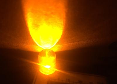 China High power 10mm Round Long Pins LED Diodes with super Yellow 30 120 Viewing Angle for sale