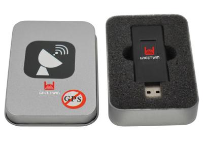 China Dispositivo de obstrução 1575.4±2MHz de GPS do jammer preto do sinal de GPS do disco de USB mini à venda