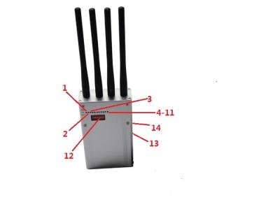 China Jammer portátil de 8 faixas com as 3 vezes que bloqueiam a escala do que o jammer da tecnologia de VCO à venda