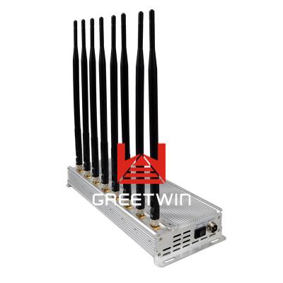 Cina Tipo da tavolino dell'emittente di disturbo dello stampo del segnale del telefono cellulare di 8 antenne con la scatola di alluminio in vendita