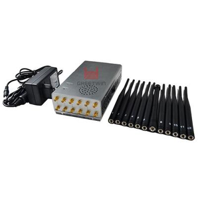 中国 12本のアンテナ携帯電話信号の妨害機UHF/VHF/2G /3G/4G/無線カメラ1.2GHz 販売のため