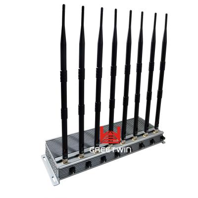 中国 出力電力強力なWIFIの携帯電話信号の妨害機8のアンテナ屋内調節可能な46W 販売のため