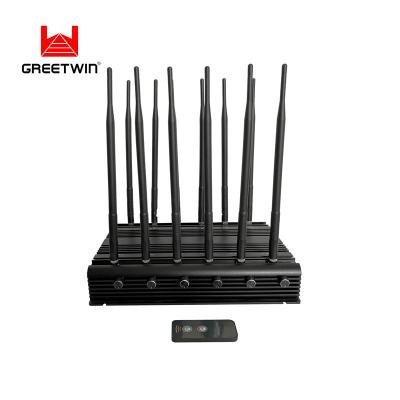 Cina 12 telefono cellulare Wifi 34W dell'emittente di disturbo 5G di VHF UHE delle bande 2.4GHz 5GHz in vendita