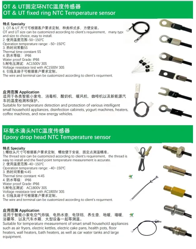 Thread Head NTC Temperature Sensor side view