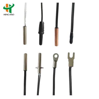 China Steel Head NTC Thermistor Temperature Sensor with B25/85 2 Wire and 3 Wire Options for Car Refrigerator for sale