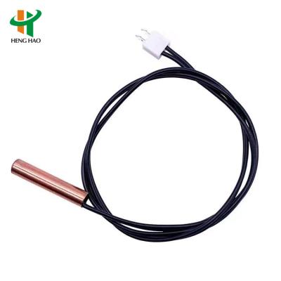 China Copper Tube NTC Thermistor Temperature Sensor with Wire Connect PVC Cable for 40-150C Range for sale