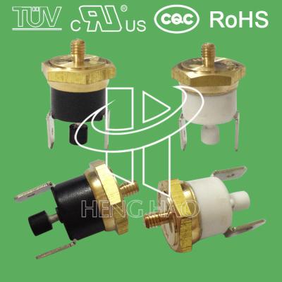 China KSD301 temperature controller switch water proof manual reset bimetallic thermal switch 250V 10A 16A UL TUV CQC ROHS for sale