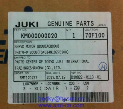 China JUKI SERVO MOTOR 800W KM000000020 TS514N1827E200 for sale