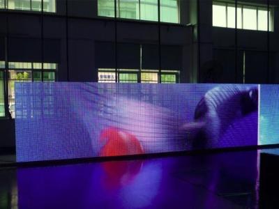 China Gridding P25.6mm 2R1G1B LED Curtain Display with Aluminum Cabinet for sale