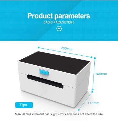 China Portable Thermal 4 Inch Label Printer White Color ESC POS ZJ-9220 for sale