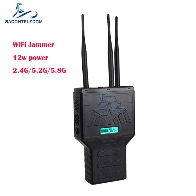 2.4G 5.2G 5.8G Handheld Mobile Phone Signal Jammer