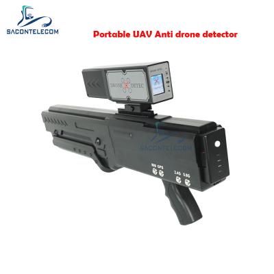 China Handheld Drone Signal Detector 1.8 Inch LED 2.4G 5.8G 2KM Distance Built In Battery for sale