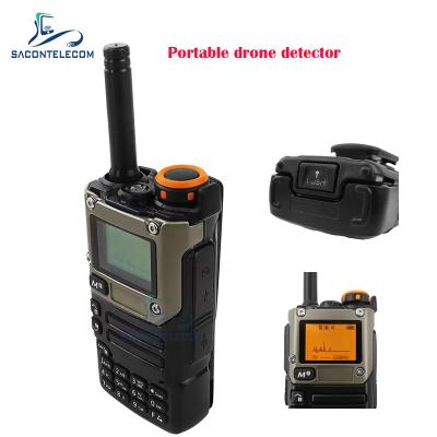 China Portable Handheld Drone Detector with 600-800m Detection Range 700MHz-6GHz Frequency Band and 360 Degree Working Angle for sale