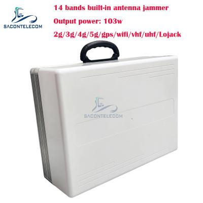 China All Frequencies 14 channels Indoor Mobile Phone Signal Jammer Blocker Up To 80m à venda