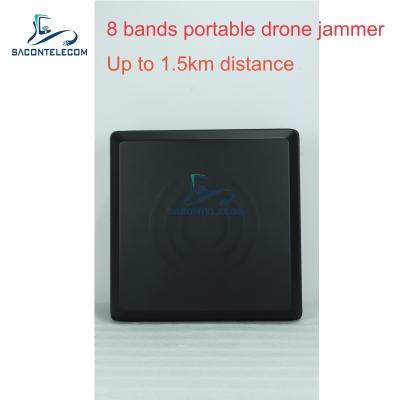 China Draagbare anti-drone jammer met 7 kg lichtgewicht ontwerp, vervangbare interne batterij en richtingsinterferentie voor UAV-signaalblokkering Te koop