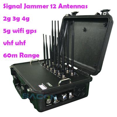 China 12 Antennas 56w 868mhz 5G Signal Jammer Blocker for sale