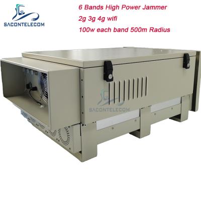 중국 6 대역 600W GSM DCS 교도소 신호 방해기 3G 4G 5G VCO 판매용