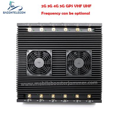 Китай Внутренний 2.4G 5.8G Bluetooth Wi-Fi сигнальный джаммер 12 антенн 80w DCS PCS продается