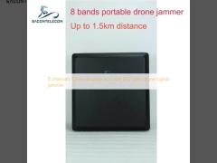 8 channels 1.5km distance portable FPV UAV drone signal jammer 