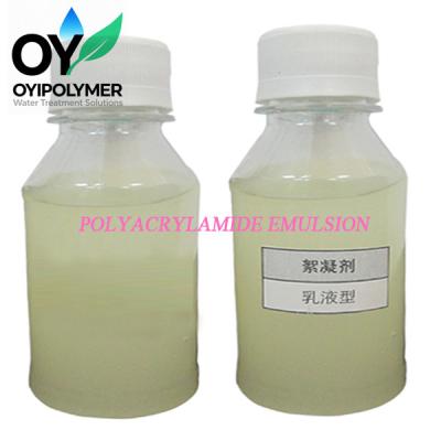 China Waste Water Flocculant Anionic Polyacrylamide Emulsion Equivalent To EM533 for sale