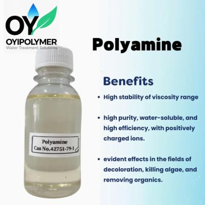 China Liquid Flocculant Polymer CAS 42751-79-1 Polyamine for Water Treatment Chemicals Water Cleaner for sale