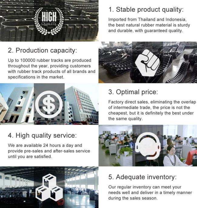 500*90*55 Rubber Tracks Low Price with Superior Quality