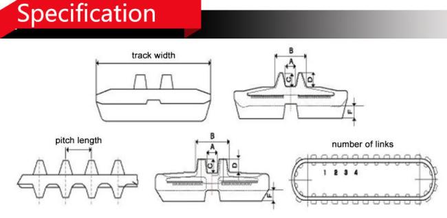 DC 68g Combine Harvester Rubber Track (450-90DC-51)