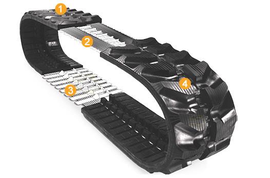 Small Size Rubber Track 280*72*48 for Ihi Cc1500 Mini Excavator