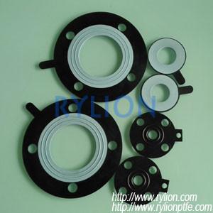 China PTFE and rubber gasket,material is PTFE and rubber,with holes or without holes,any size for sale