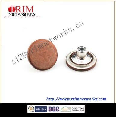 China Alloy jeans 20MM HVB Copper Tin plastic inside round and smoth button for sale