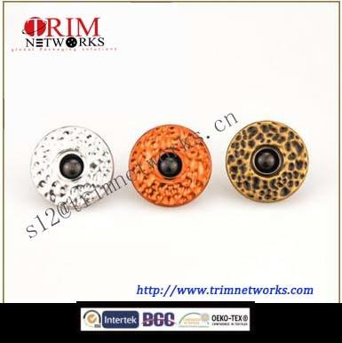 China Brass Jeans 19MM HVB Orange copper/HVB Nickle/HVB Anti-brass regular seal face mobilizab jeans fashion button for sale