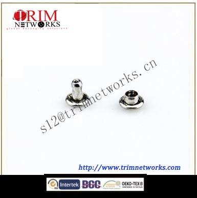 China Brass HVB Nickle rivet A part 6.1MM*3MM+B part 6.2MM fashion metal button for sale