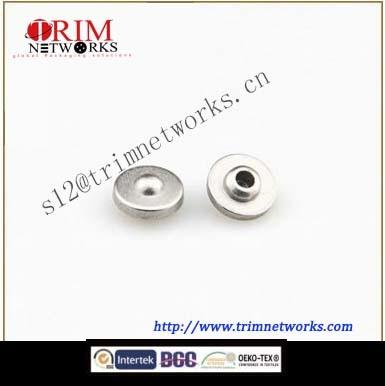 China Alloy rivet 9.5MM HVB Matte nickle bead round fashion metal button for sale