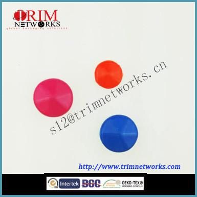 China Alloy rivet metal button maker 9MM spraying Shocking Pink/Agean Blue/Neo Organge alloy cone diamond button for sale
