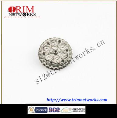 China Alloy 22.8mm 15.2mm HVB Oxid Tin fashion metal shank button for sale
