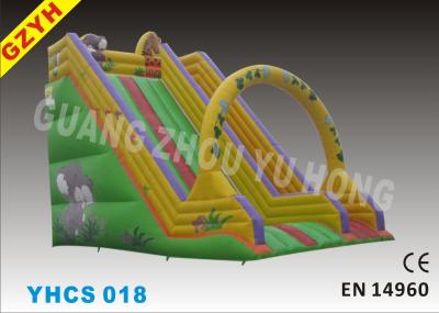 中国 0.55 mm の塩ビ防水シート動物商業インフレータブル スライド、遊園スライドな YH 018 販売のため