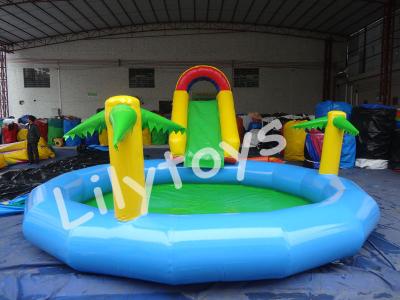 China Waterdichte Slag - glijdt de Opblaasbare Pool omhoog OEM voor Pretpark, Gestikt Viervoudig Te koop